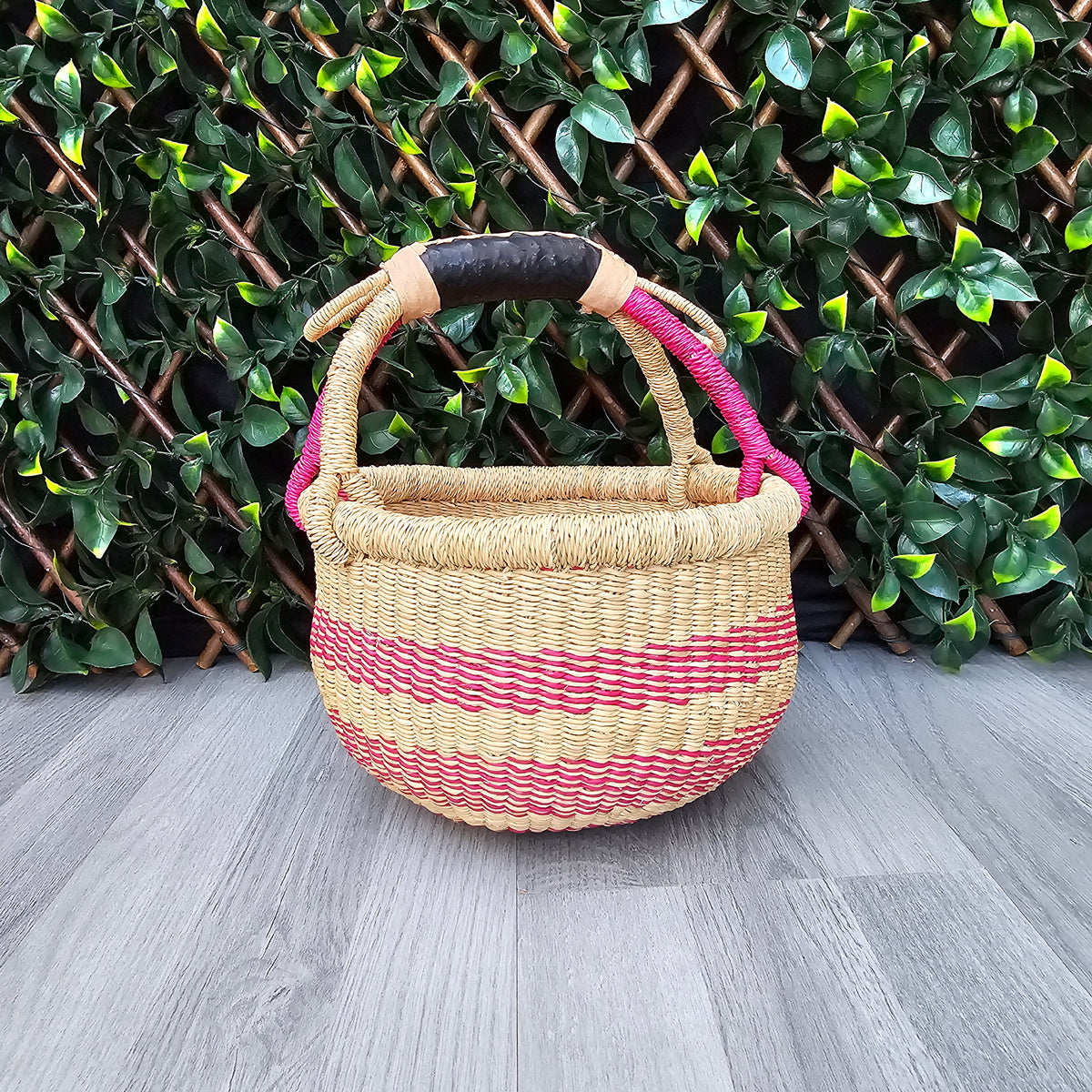 African Large Round Straw basket | African Basket - Ghana Basket ...