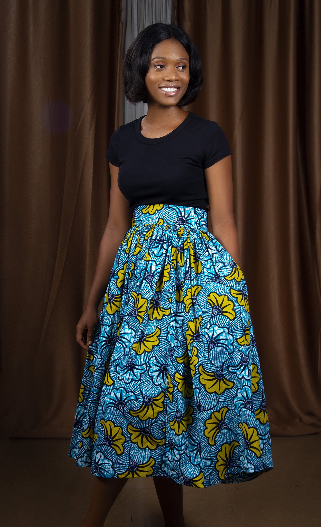 Pink and grey African skirt I Rufina Designs