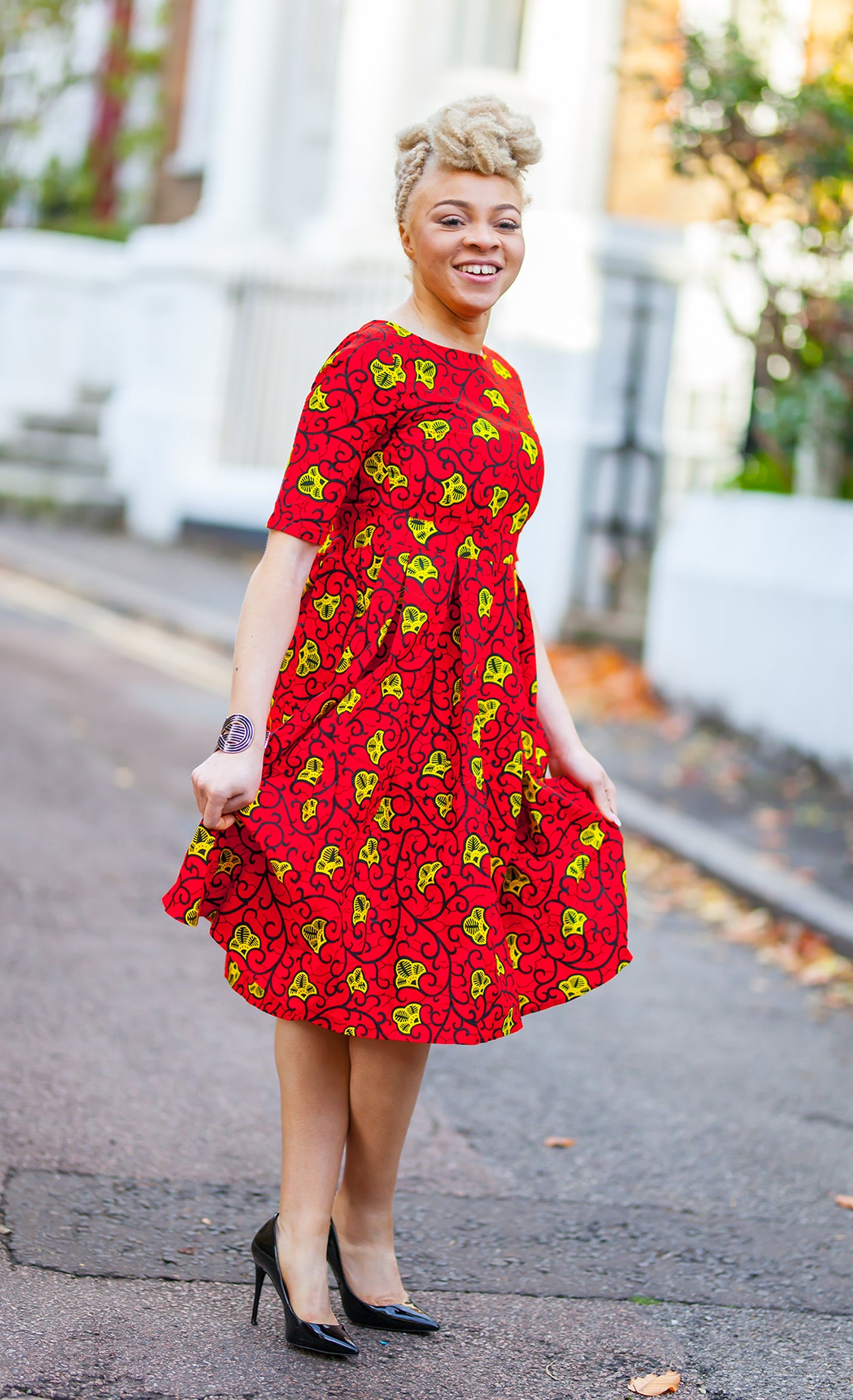 African Print Midi Dress I Ankara Dress I Rufina Designs
