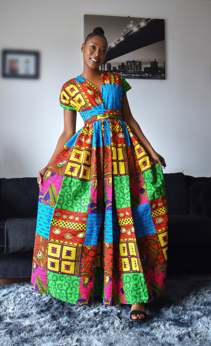 African print long maxi dress I Rufina Designs